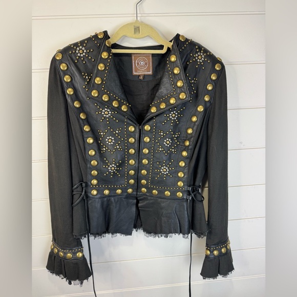 Double D Ranch | Jackets & Coats | Double D Ranch Black Leather Jacket ...